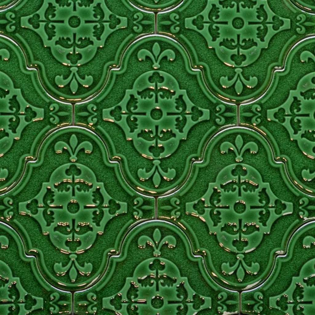Rossetto Tiles | Arabesca Heritage Green Pattern 2