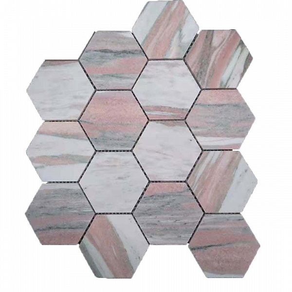 Rossetto Tiles | Entiva Stone Hexagon Pink