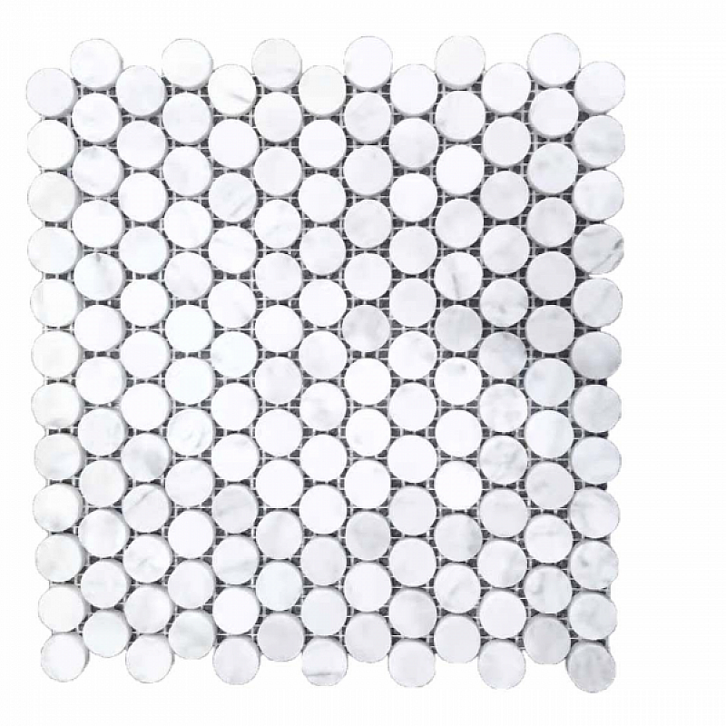 Rossetto Tiles | Entiva Stone Penny Round Carrara
