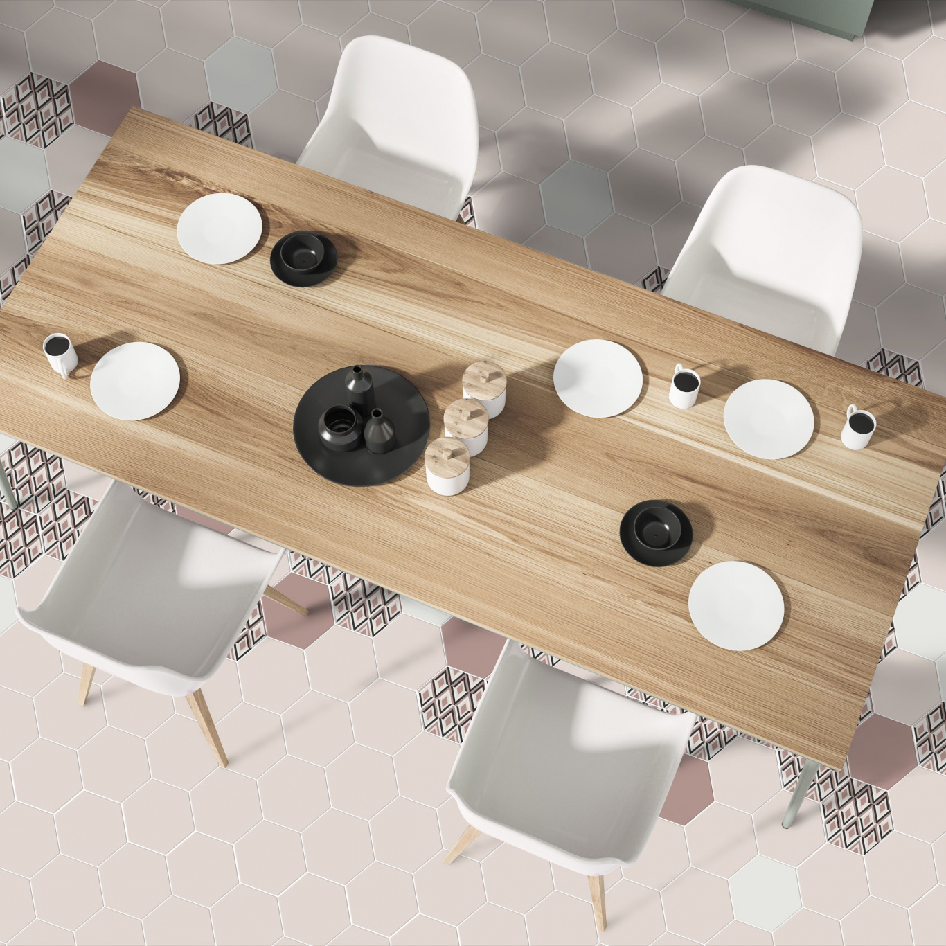 Rossetto Tiles | Flamingo Hex White