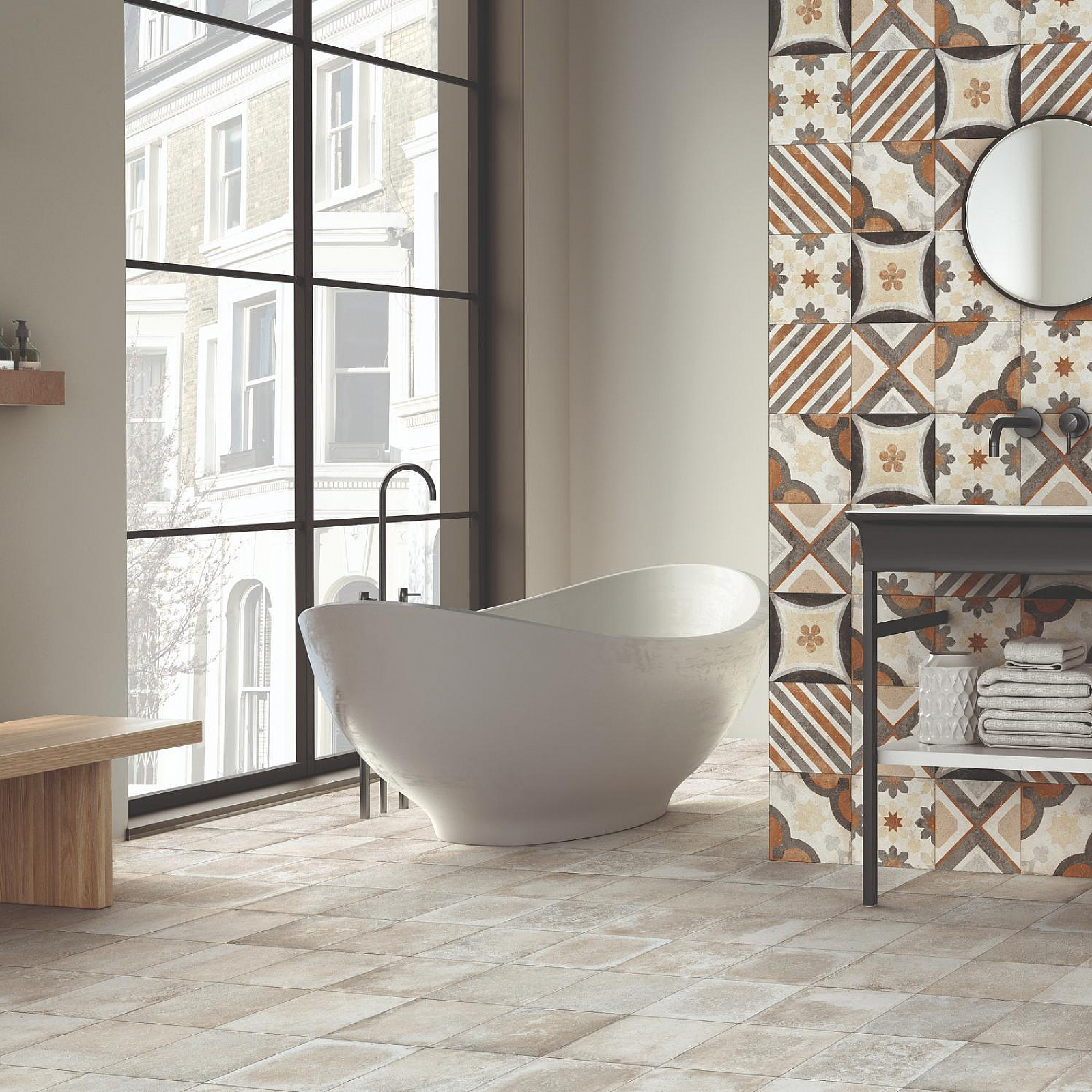 Rossetto Tiles | Maioliche Cementine Beige #1